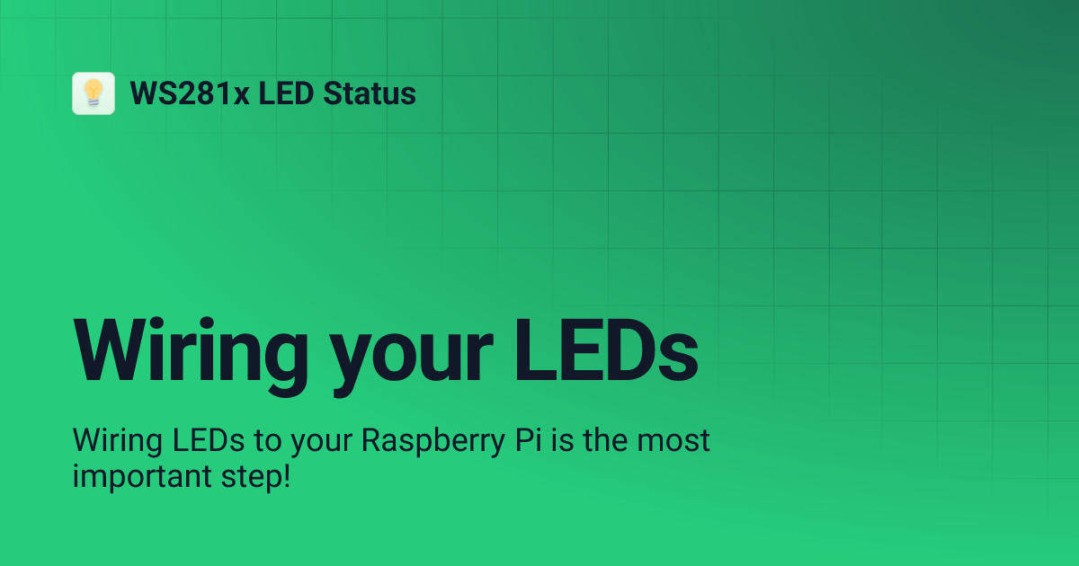 Wiring your LEDs | WS281x LED Status